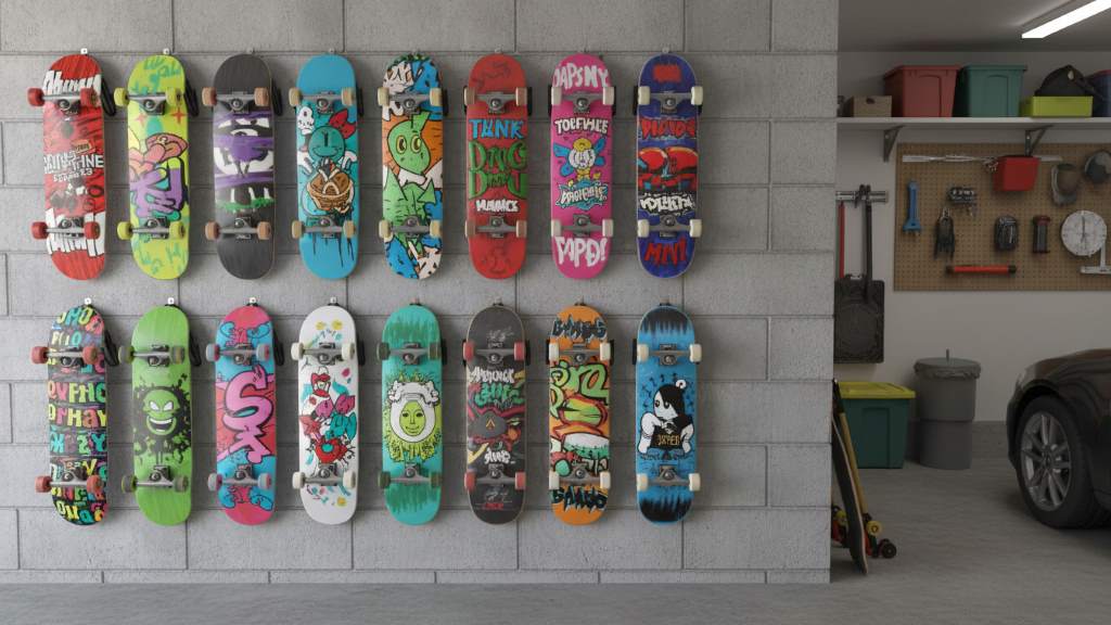 Smart Skateboard Storage Ideas Using YYST W-Style Hangers - Link Feel
